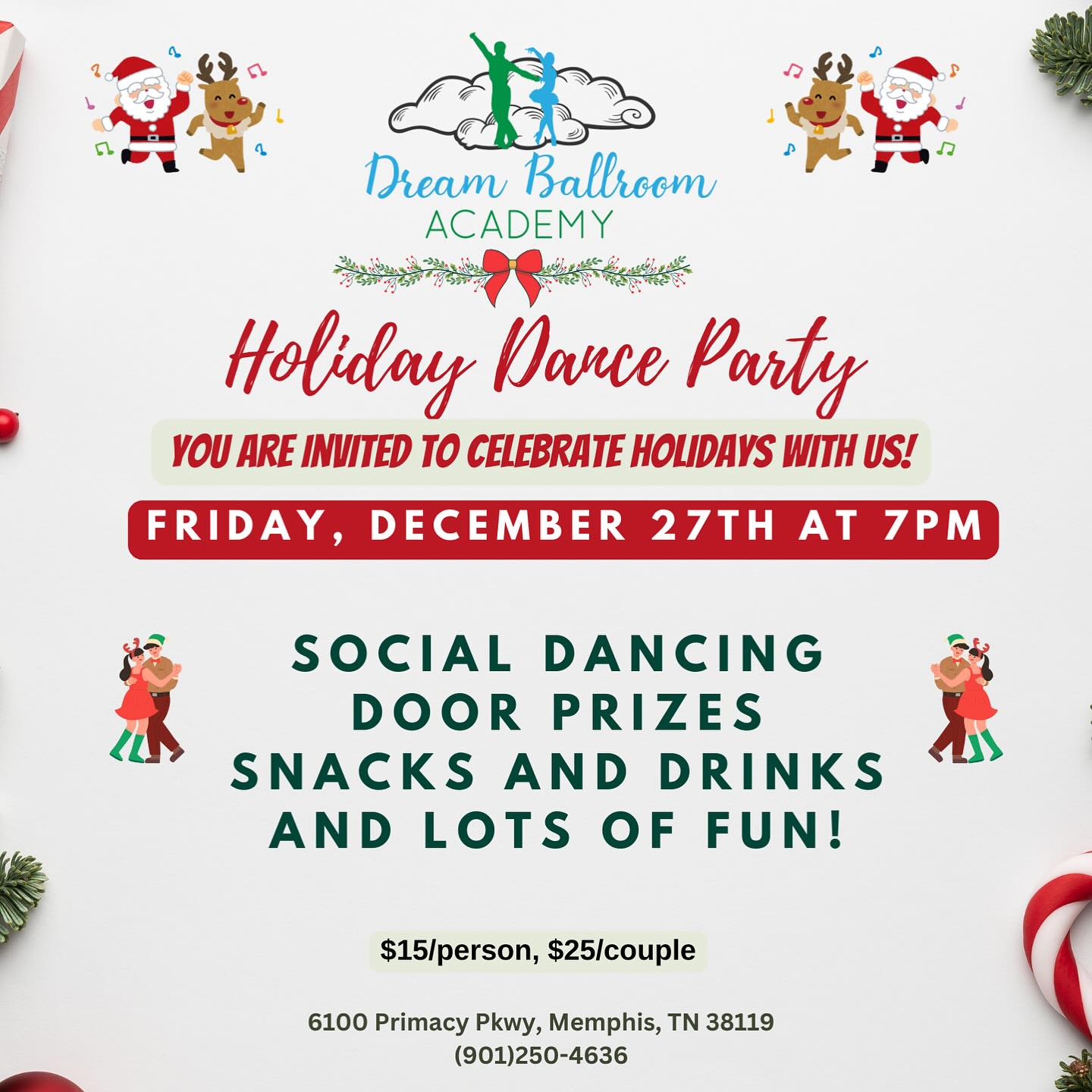 Holiday Dance Party (Dec., 27th) - Dance Studio in Memphis, TN